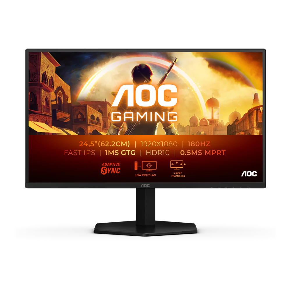 AOC 25G42E - 24.5 Inch FHD 180Hz 1ms IPS Gaming Monitor - Black – PC ZONE