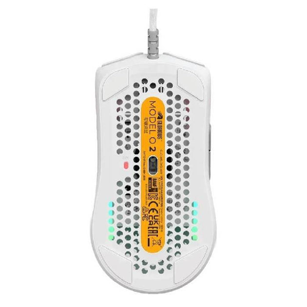 Glorious Model O2 Wired RGB Gaming Mouse – Matte White – PC ZONE